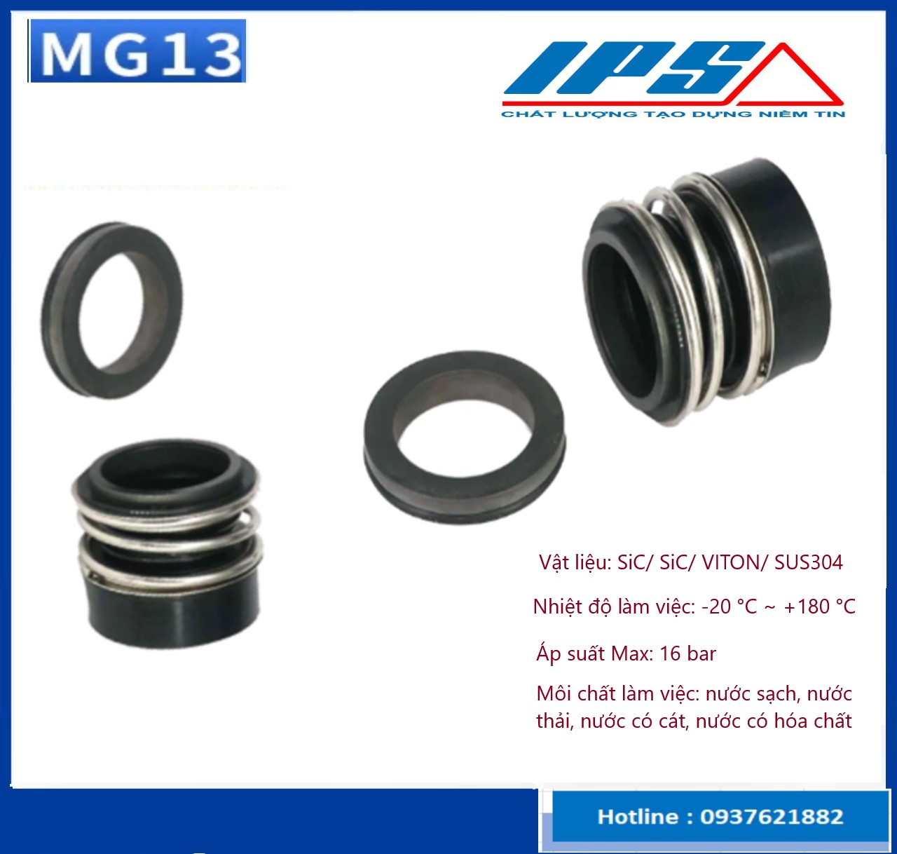 Phớt máy bơm Grundfos MG13/28-Z