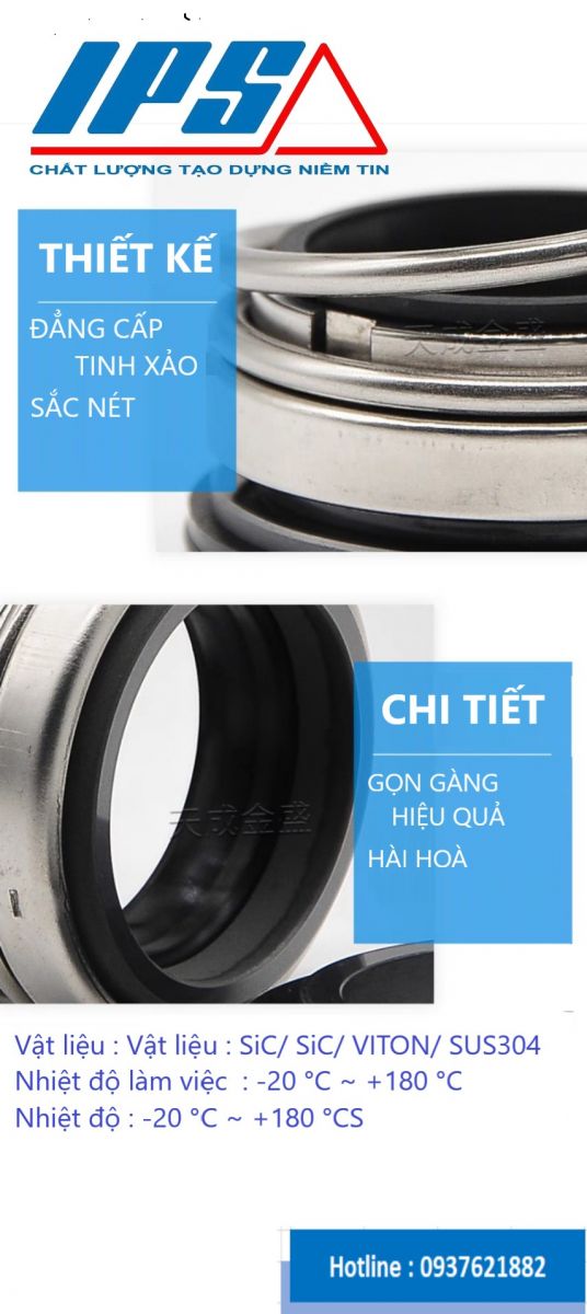 Phớt bơm Ebara Type 560D - Phớt cơ khí - Phớt bơm công nghiệp